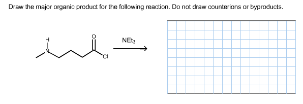 Solved Draw the major organic product for the following | Chegg.com