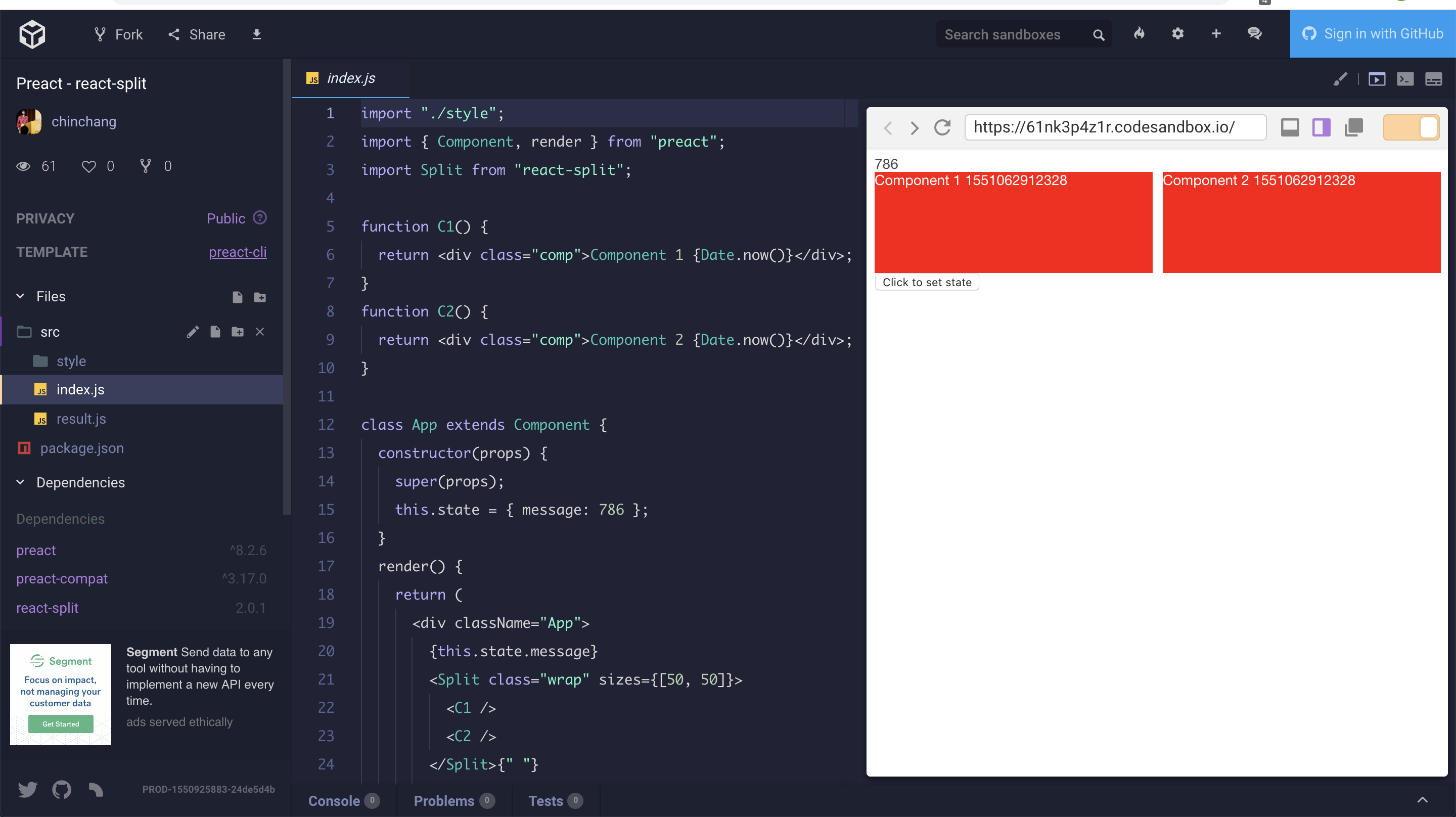 Syntax highlighting is broken on first load with custom theme · Issue #1565 · codesandbox ...