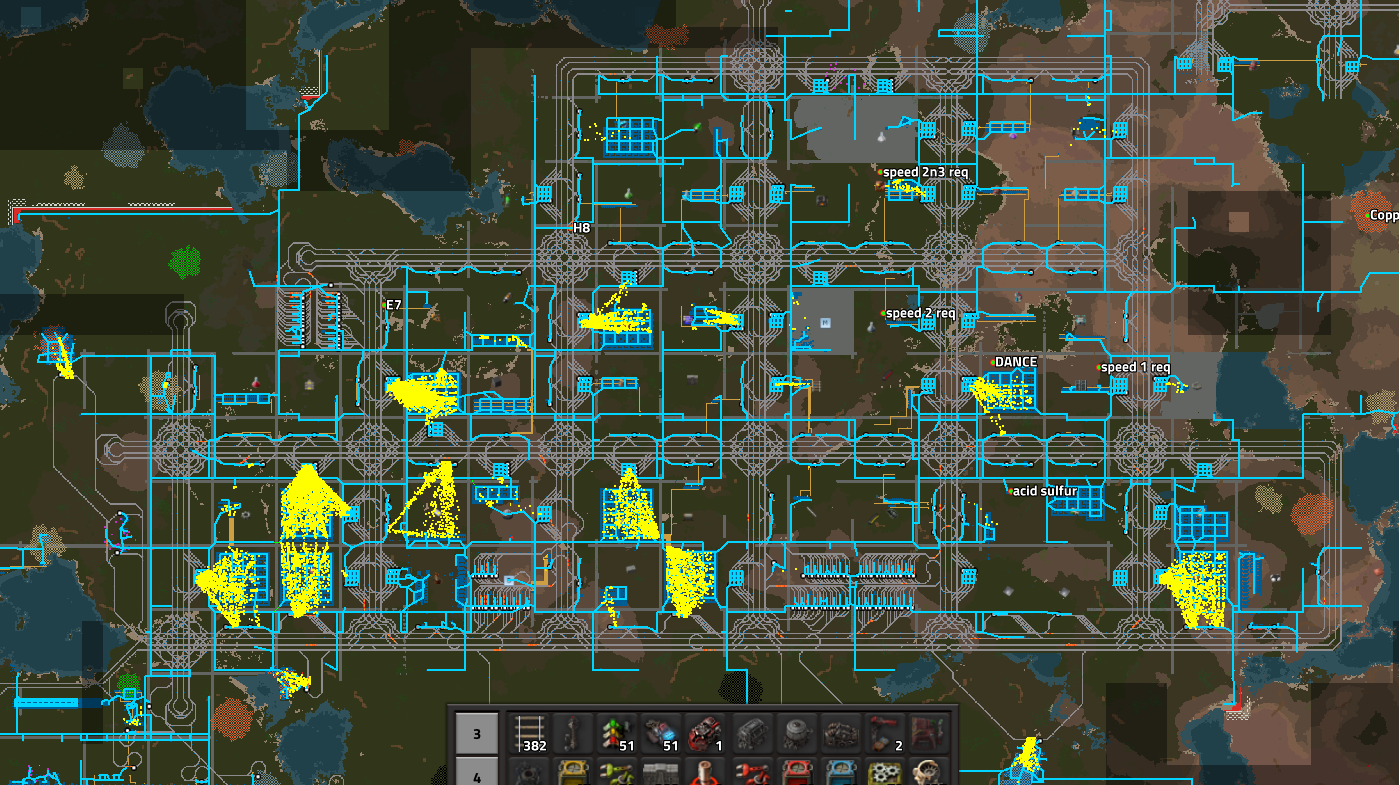 Designed my modular base in Excel (in-game pic in comments) : r/factorio