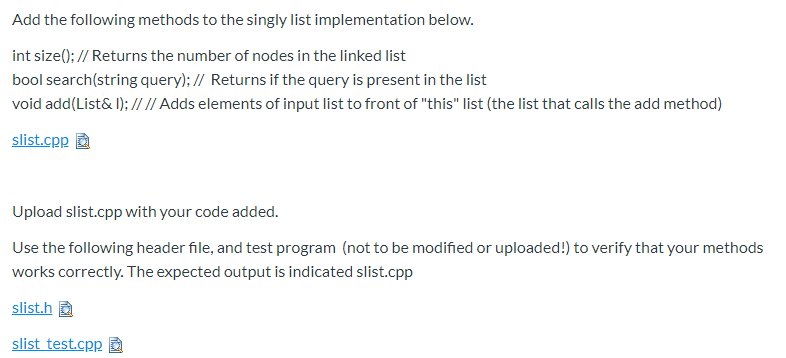 Solved #include #include "slist.h" using namespace | Chegg.com