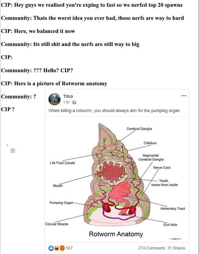 Rotworm Anatomy (posted on Tibia's Facebook) : r/TibiaMMO