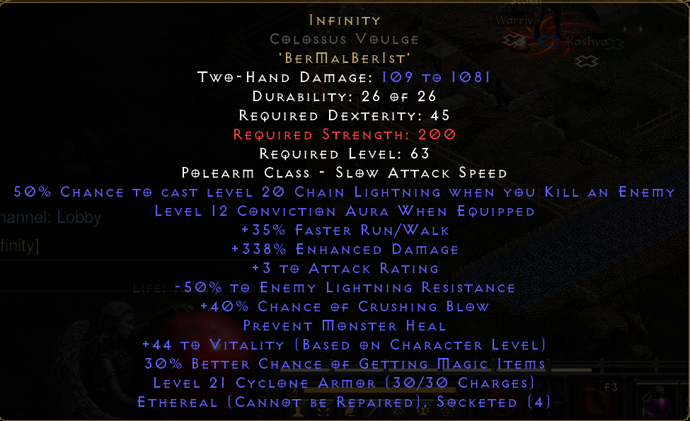 338/-50 Eth Cv Infinity - Topic - d2jsp