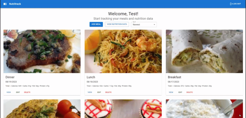 GitHub - zhxu33/nutritrack
