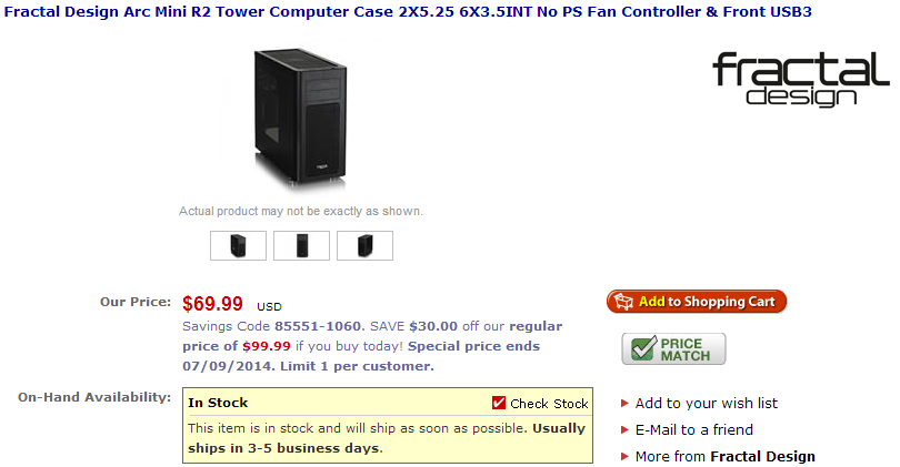 [NCIX.US] Fractal Design Arc Mini R2 [$69.99] (Ends 7/9) - Hot Deals ...