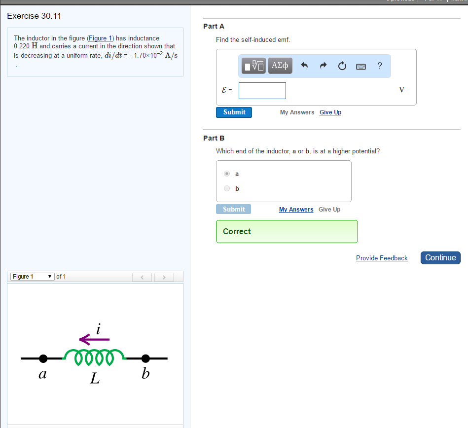 Solved The Inductor In The Figure Figure 1 Has Inductance