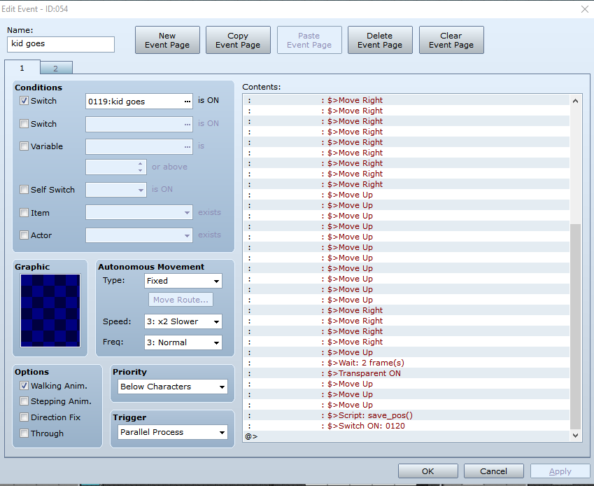 Move Route Troubles. | RPG Maker Forums