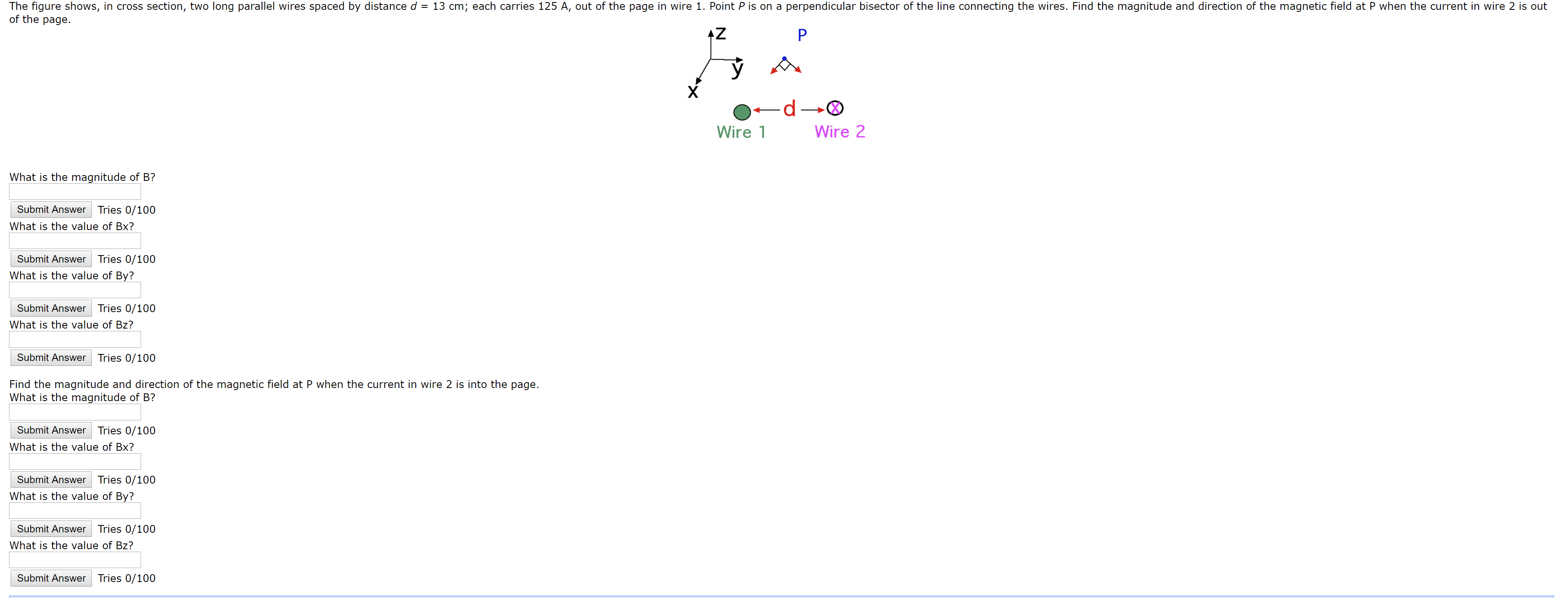 Solved The figure shows, in cross section, two long parallel | Chegg.com