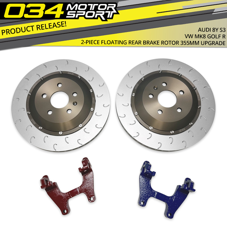 2-Piece Floating Rear Brake Rotor Upgrade Now Available from 034Motorsport!