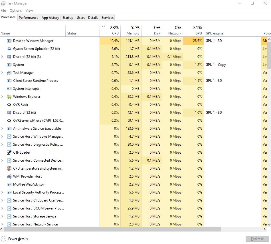 CPU Idling Between 20-30% : r/techsupport