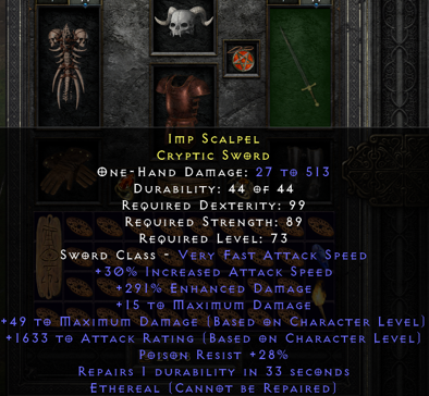 Gg Rare Cryptic Fools Sword Ft - Topic - d2jsp