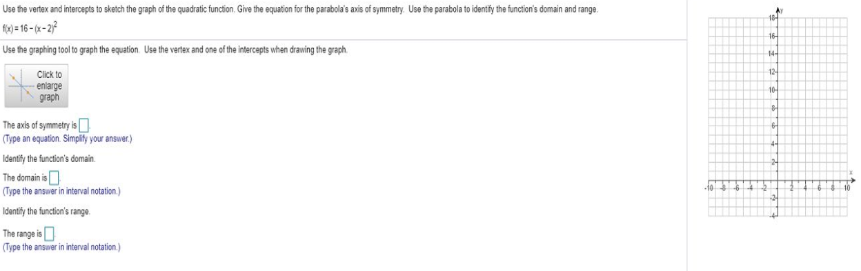 Solved Use the vertex and intercepts to sketch the graph of | Chegg.com