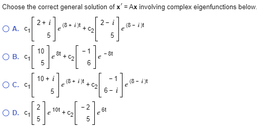 Solved Construct the general solution of x' Ax involving | Chegg.com