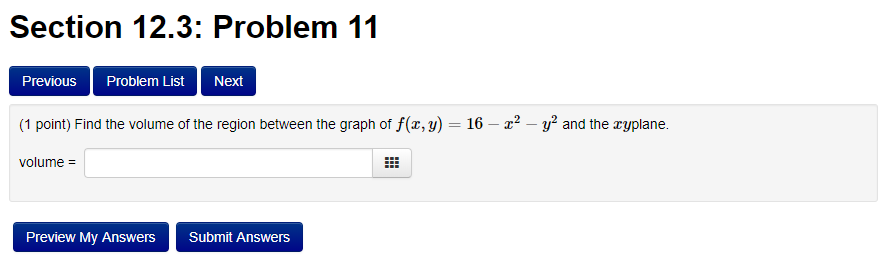 Solved Section 12.3: Problem 11 Previous Problem List Next | Chegg.com