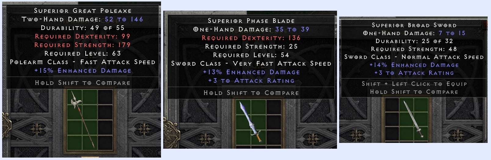 Some Superior Weapon Bases - Topic - d2jsp