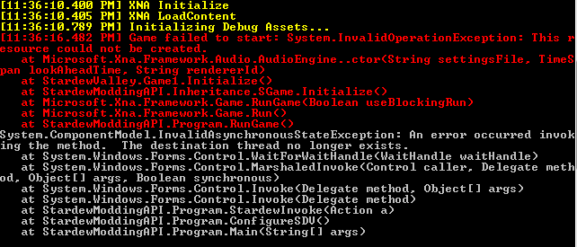 Modding Help - Help with this error message? | Chucklefish Forums