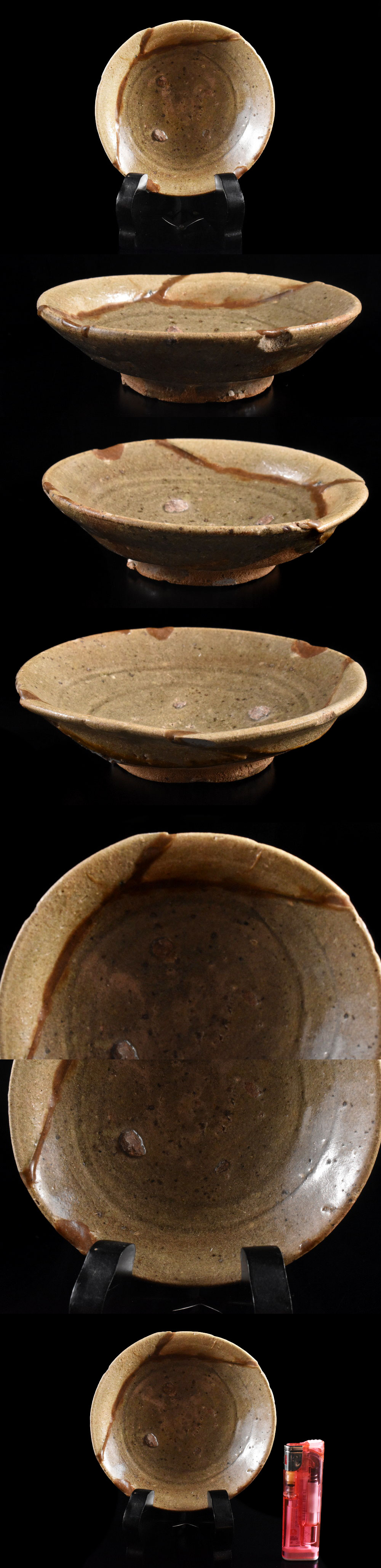 代購代標第一品牌－樂淘letao－【雲】某収集家買取品 逸品 桃山～江戸初期 古唐津皿 直径12.2cm 古美術品 A7750 LTokgh5