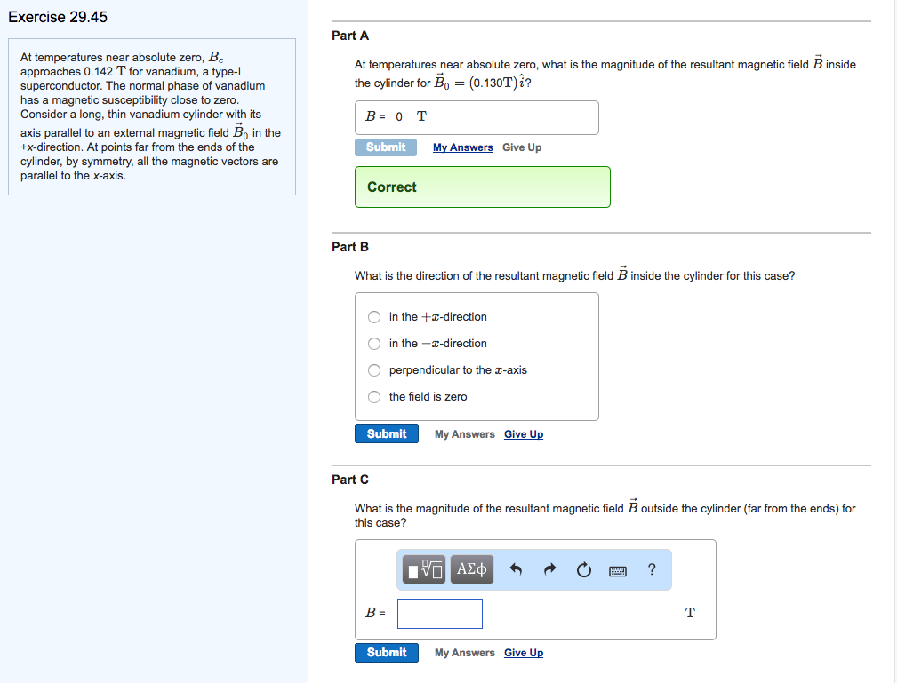 Solved Exercise 29.45 Part A At temperatures near absolute | Chegg.com