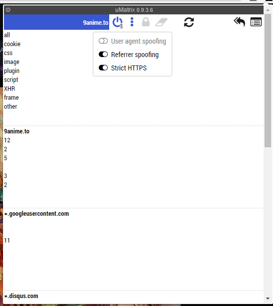 uMatrix Popup UI gets unresponsive randomly · Issue #689 · gorhill/uMatrix · GitHub