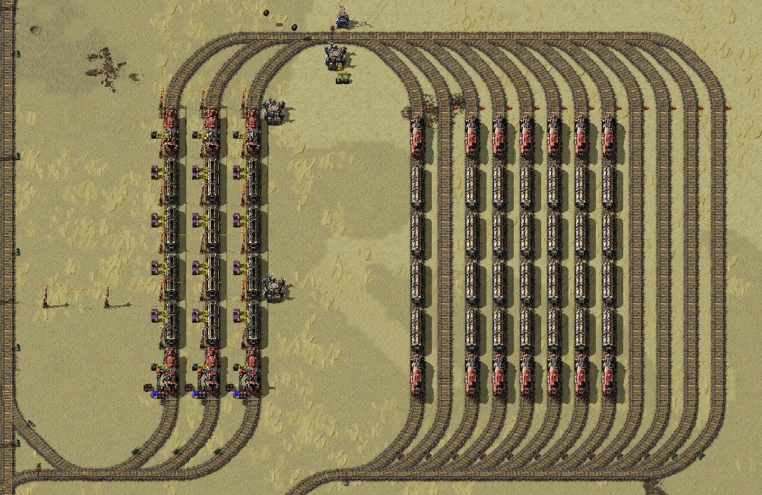24-capacity LTN depot with refueling in ~8 chunks : r/factorio