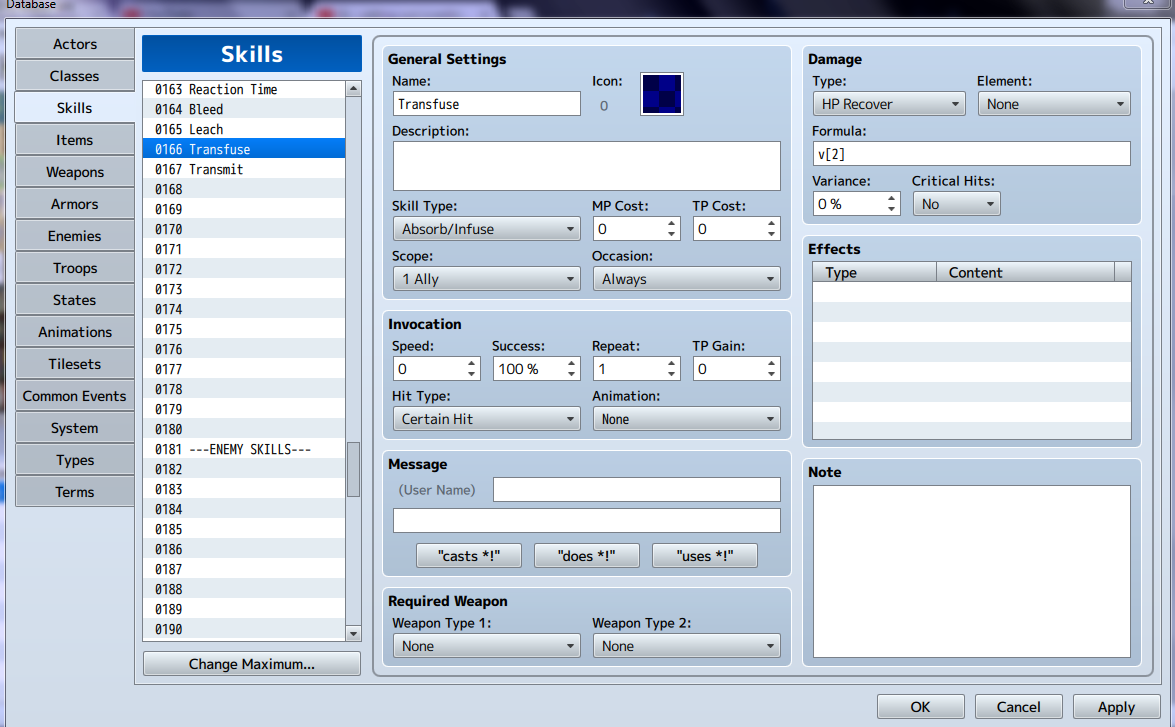 Variable & Damage Formula Help | RPG Maker Forums