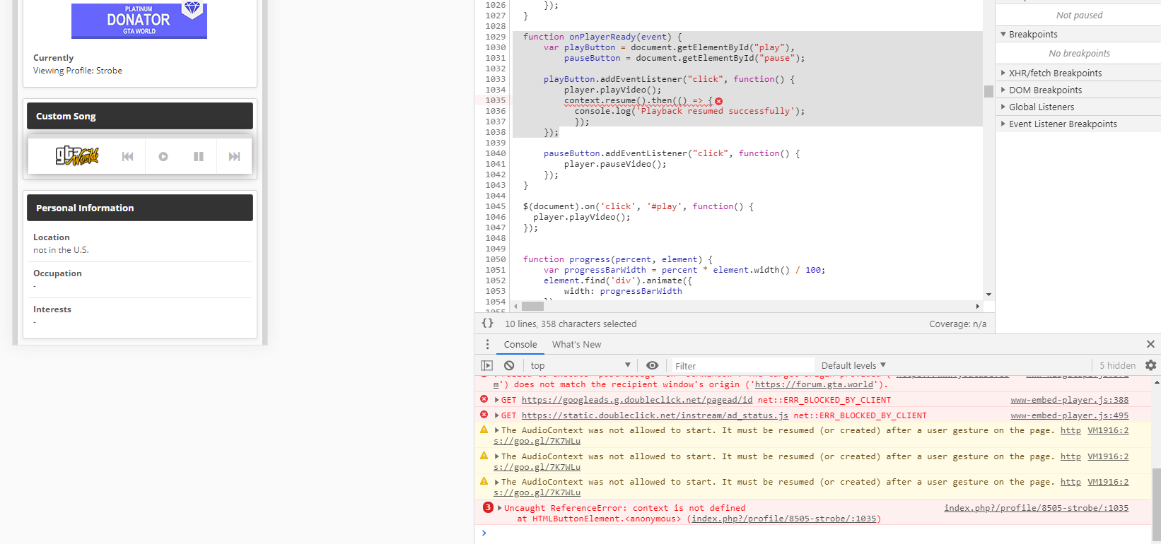 Platinum Donators - How to set a custom profile song on the forums ...