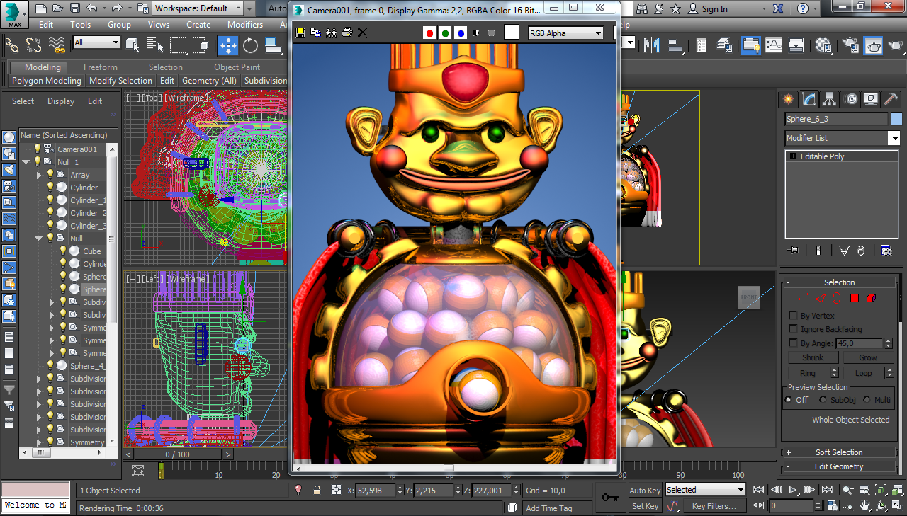 FNAF 6 - The Prize King (3Ds Max) : fivenightsatfreddys