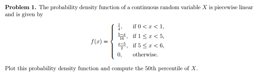 Solved The probability density function of a continuous | Chegg.com