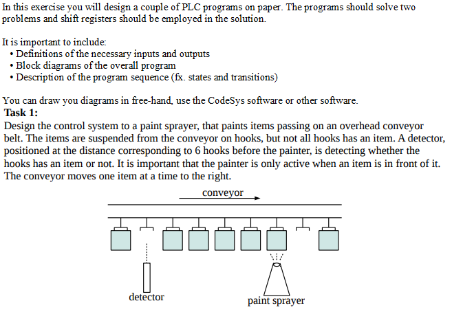 Solved In This Exercise You Will Design A Couple Of Plc 