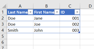 Formula for staff number : r/excel