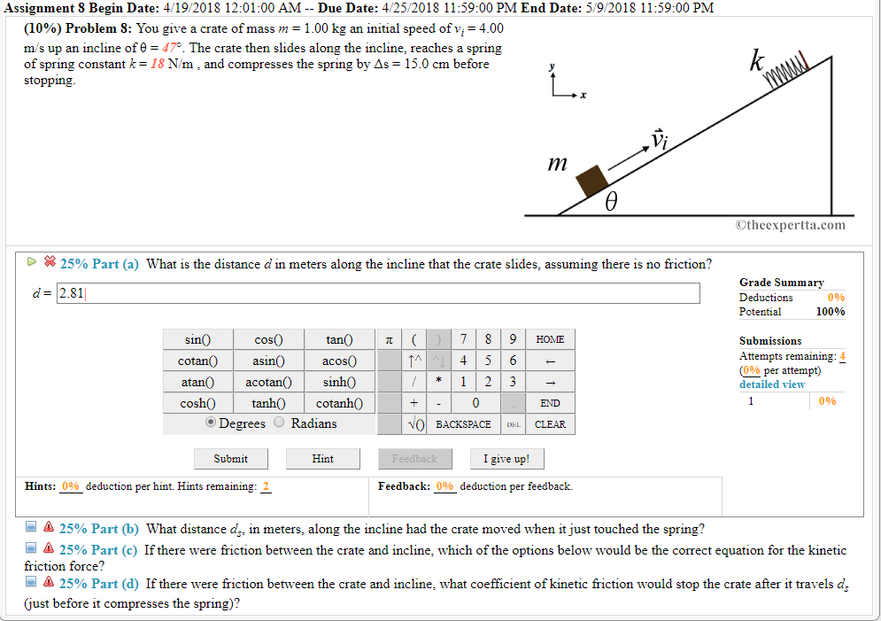Solved Assignment 8 Begin Date 4 19 2018 12 01 00 Am Due
