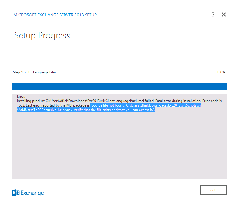 Missing Source Files : r/exchangeserver