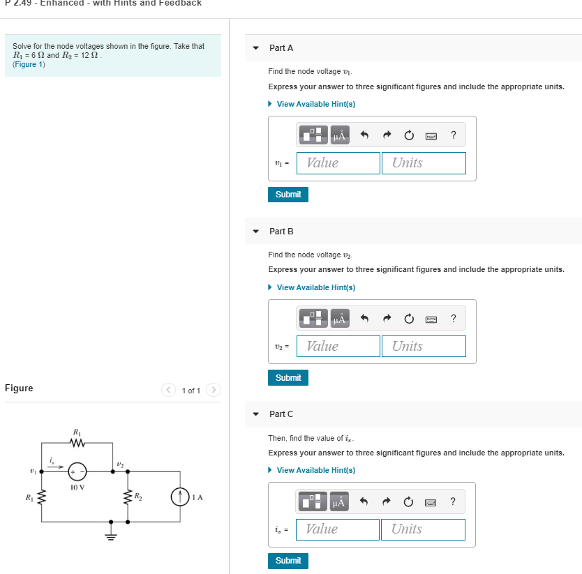 Solved P 2.49- Enhanced - with Hints and Feedback Solve for | Chegg.com