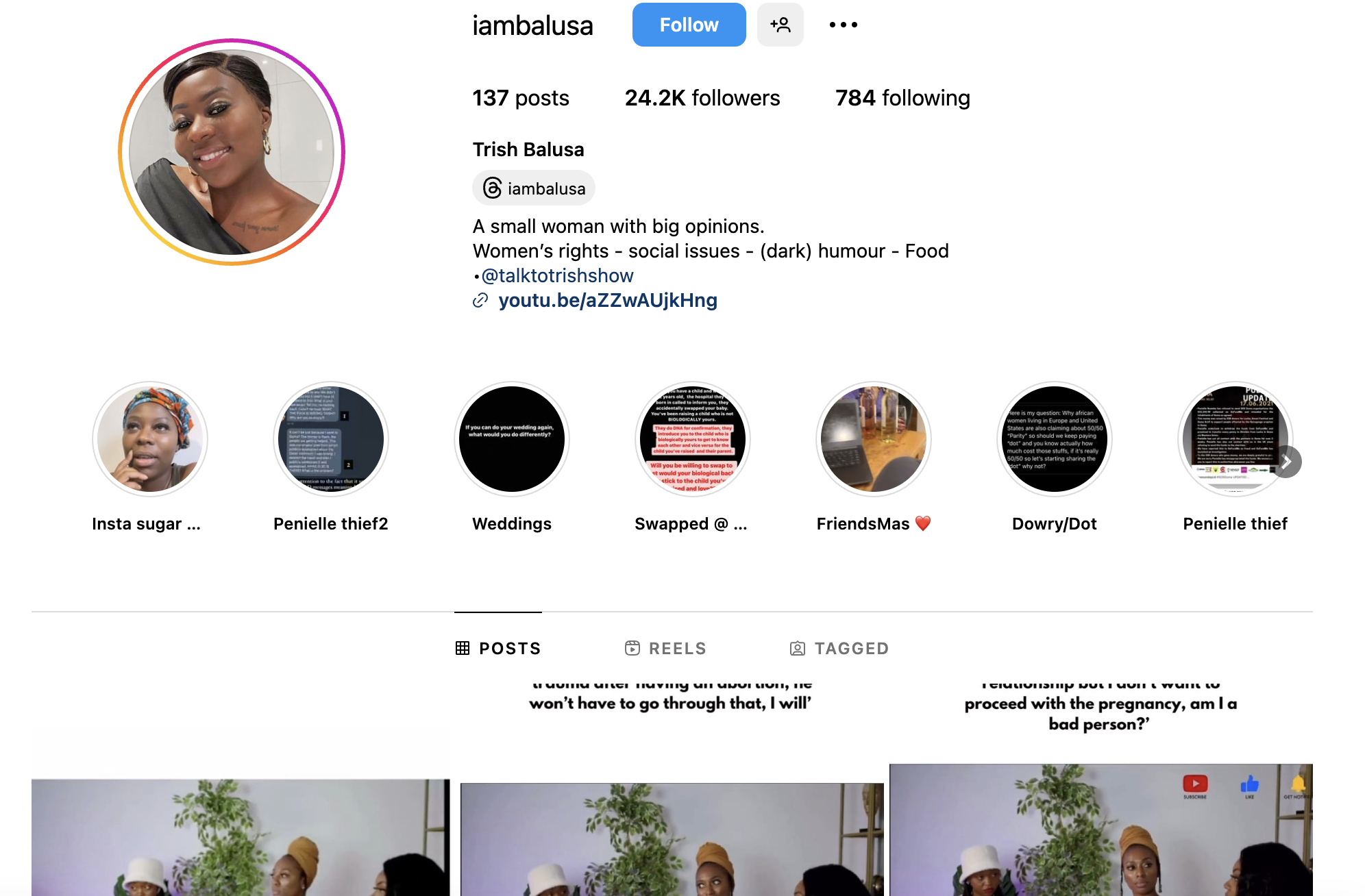 TRISH JUST DELETED HER IG ACCOUNT 😭😭 : r/bigbrotheruk