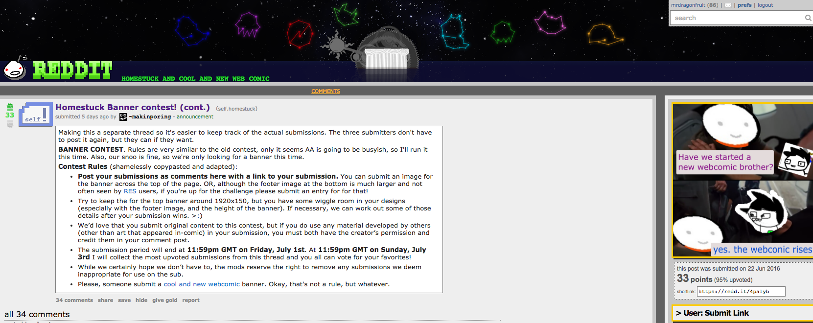 Homestuck Banner contest! (cont.) : r/homestuck