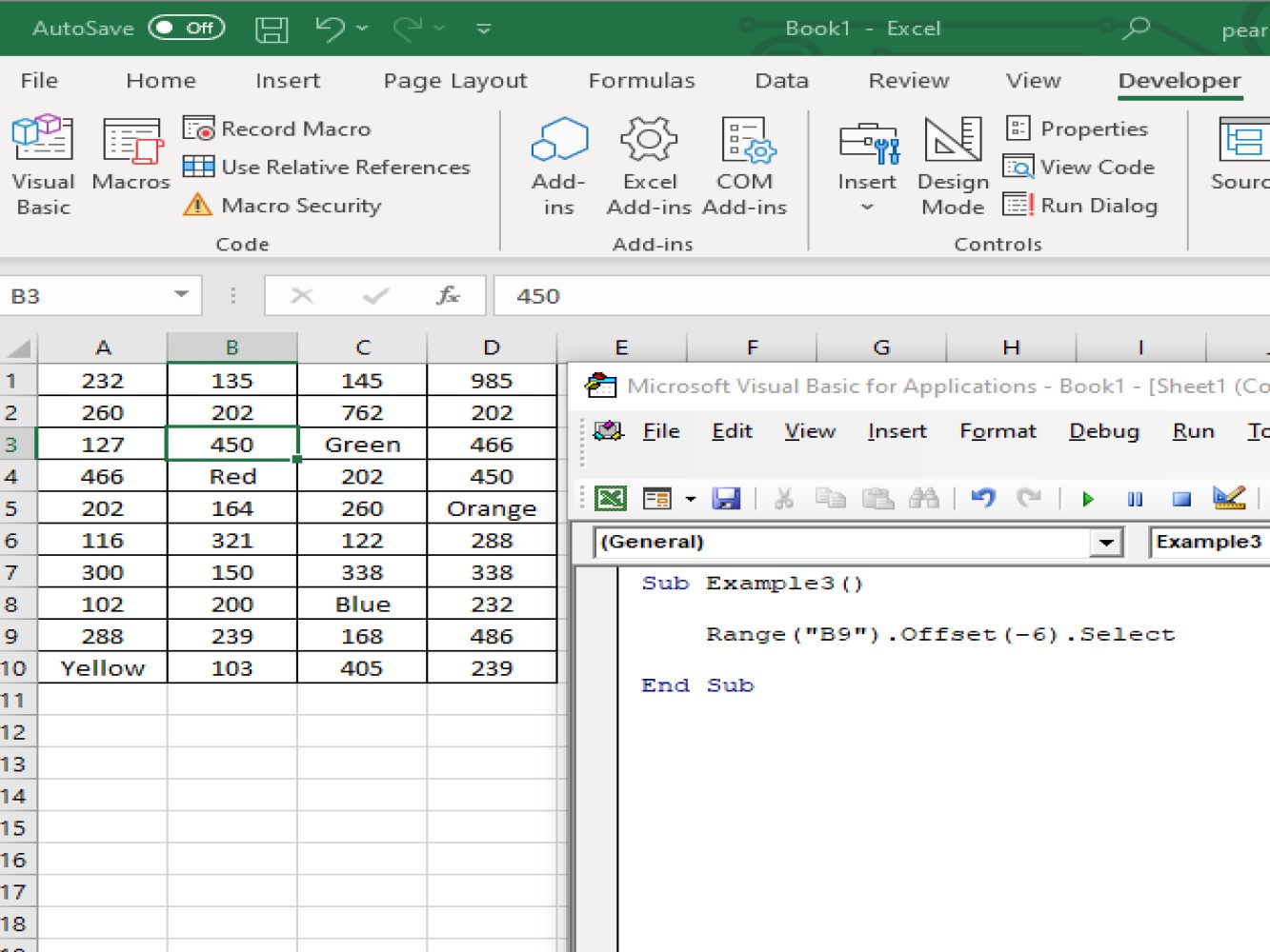 How To Use VBA Excel Offset To Select Cells Programmatically 500 