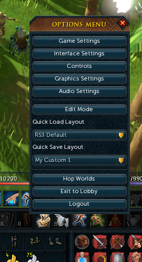 You can add logout to your action bar with keybind : r/runescape