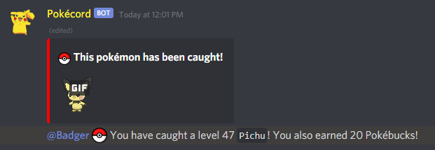 Pokémon Commands - Pokécord 2 [by Badger]