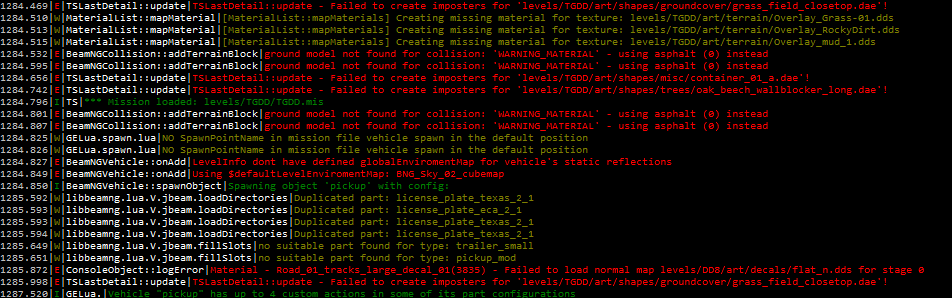 Unsolved - Help with some errors including imposer errors. | BeamNG