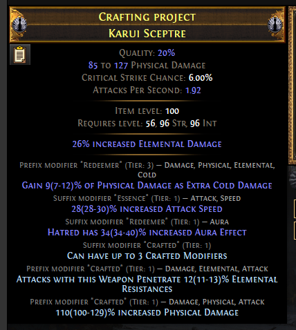 How craft Cold Damage Sceptre : r/pathofexile