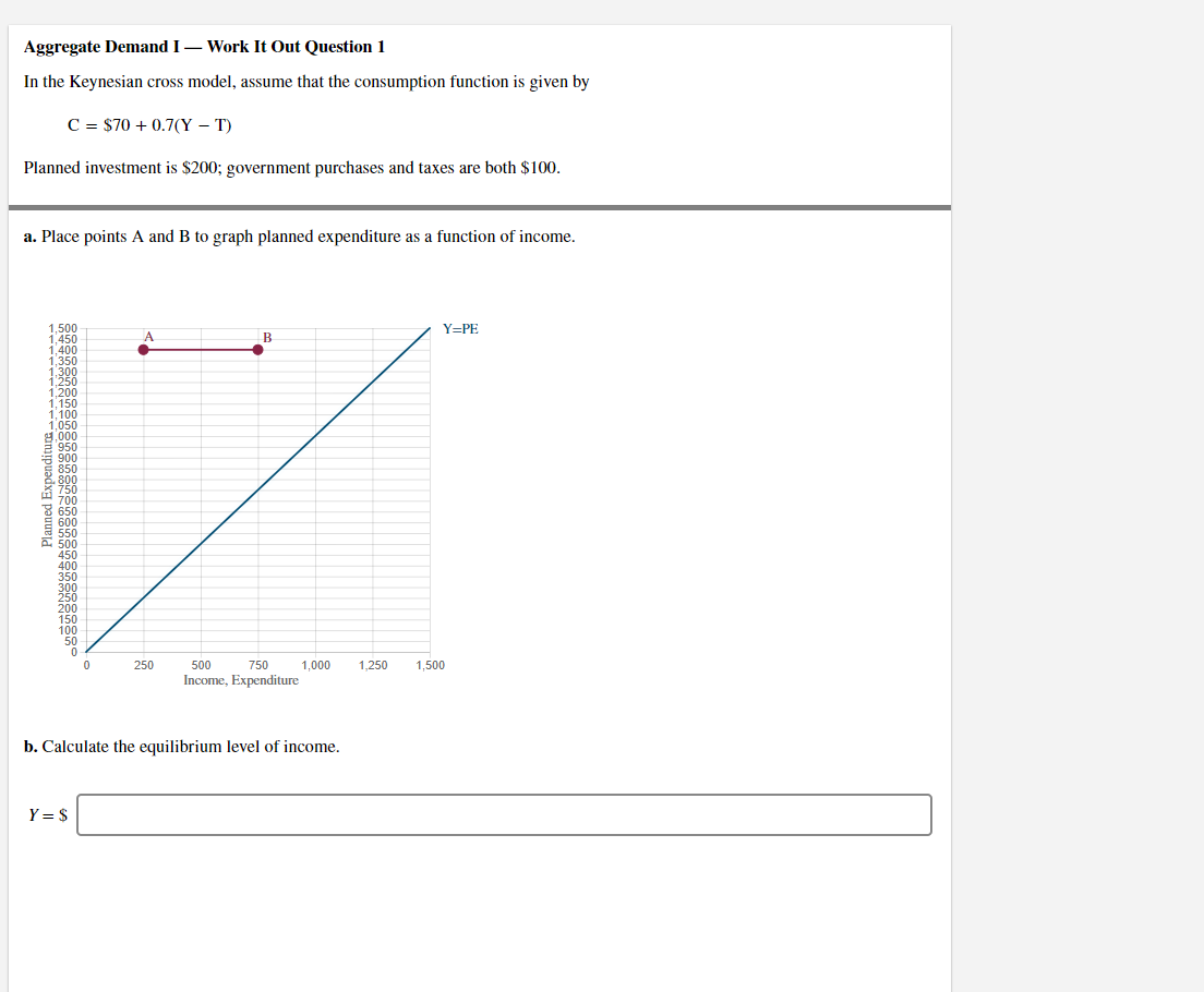 Solved Aggregate Demand I - Work It Out Question 1 In the | Chegg.com