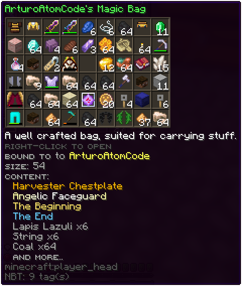 HavenBags - Shulker-like Player Bound Bags [1.17-1.21] Minecraft Mod