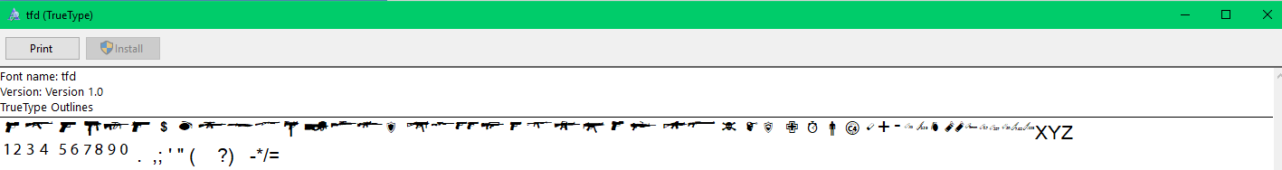 I found a font containing CSGO/CSS weapons in the TF2 files. : r/tf2