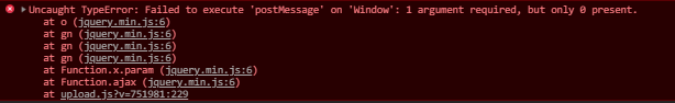 Javascript Failed To Execute Postmessage On Window On Ajax Stack Overflow 0603