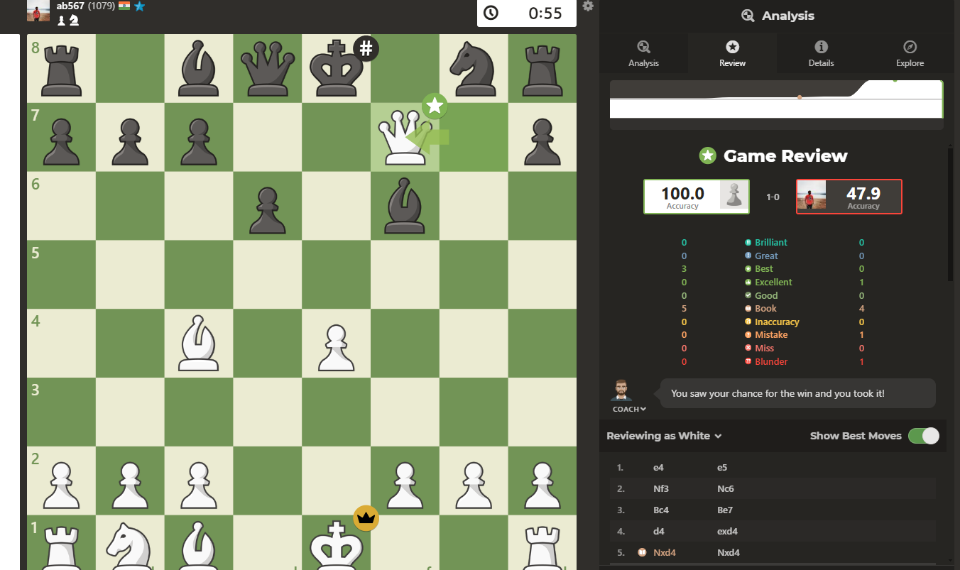 100% ACCURACY!! IN BULLET - Chess Forums - Chess.com