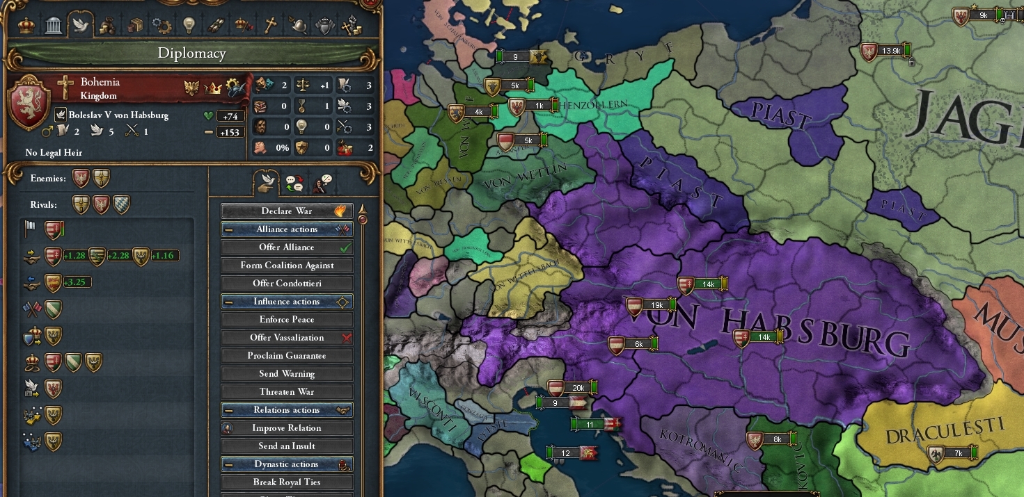 Trying out Hungary, for the diet in 1445, Take the Hunyadi or von ...