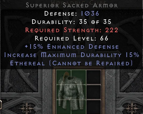 Eth Sacred Armor 15/15 - Topic - d2jsp