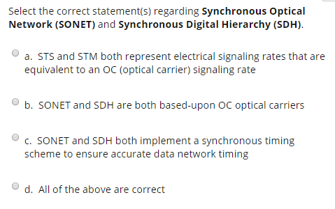 Solved Select the correct statement(s) regarding Synchronous | Chegg.com