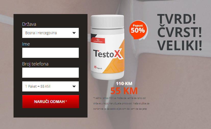 TestoX - Kapsule Za Vraćanje Erektilne Funkcije - Sve ostalo - Ostalo ...
