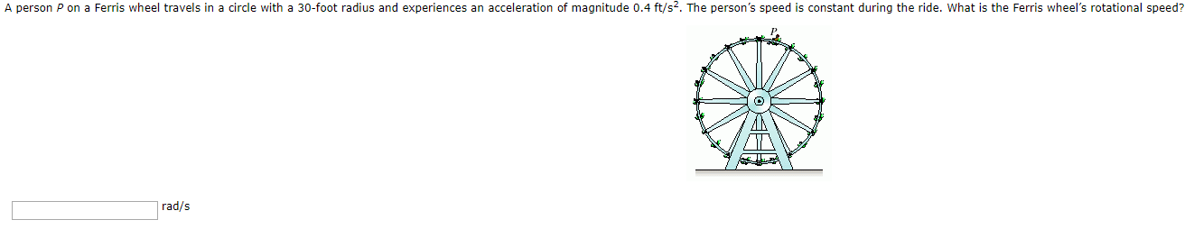 Solved cle with a 30-foot radius and experi ces an | Chegg.com