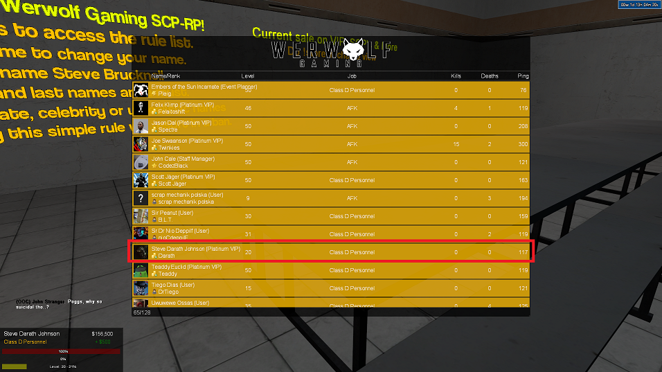 SCP-RP VIP Rank - Website Tag Requests - Werewolf Gaming.co